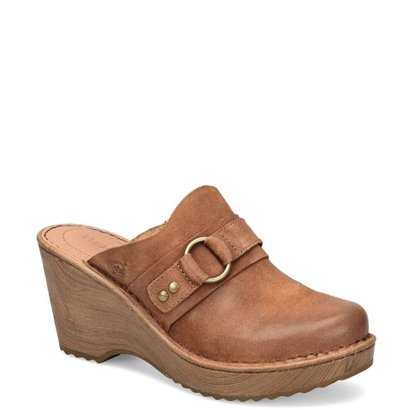 Børn | Shoes | Born Women 1 Nola Tan Camel Distressed Leather Open Back ...
